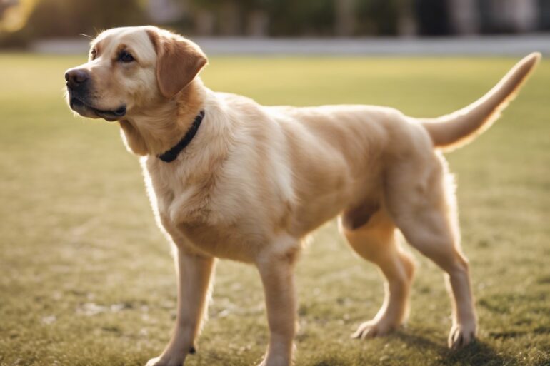 Golden Lab - Sidewalk Dog